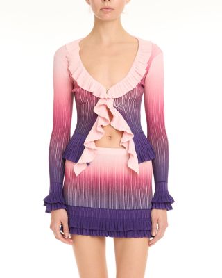 Click here for Casablanca Gradient Ruffle Top prices