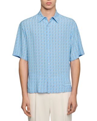 Click here for Sandro Link Print Loose Fit Shirt prices