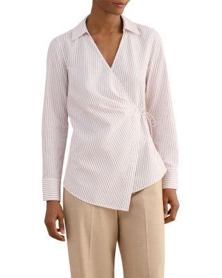 Click here for Hobbs London Kinsley Wrap Shirt prices