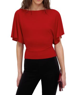 Click here for Reformation Avery Flutter Sleeve Top prices