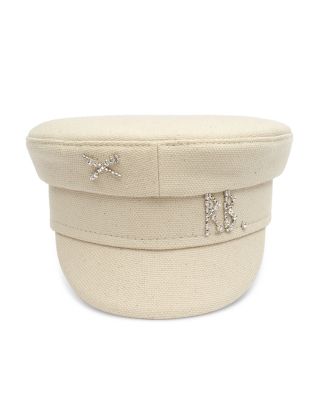 Click here for Ruslan Baginskiy Embellished Beige Baker Boy Cap prices