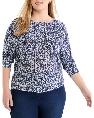 Click here for Nic+Zoe Plus Crosshatch Sweater prices