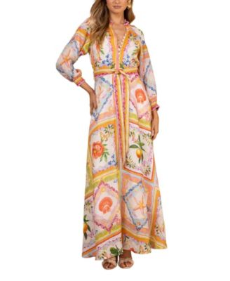 Click here for Hale Bob Lakelynn Linen Maxi Dress prices