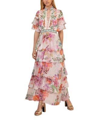 Click here for Hale Bob Itzayana Chiffon Maxi Dress prices