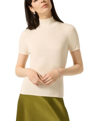 Click here for Argent Ribbed Short Sleeve Turtleneck Top prices
