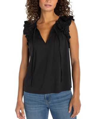 Click here for Liverpool Los Angeles Flutter Sleeve Top prices