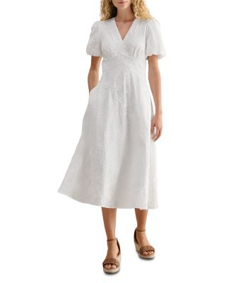 Click here for Hobbs London Petite Clementine Embroidered Dress prices