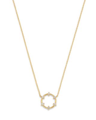 Click here for Zoe Chicco 14K Yellow Gold Prong Diamonds Circle P... prices