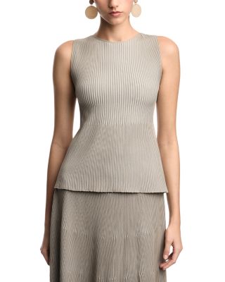 Click here for Emporio Armani Bicolor Ribbed Sleeveless Top prices