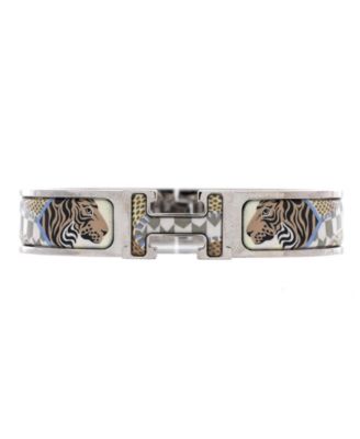 Click here for Pre-Owned HERMES Extra Narrow Clic H Bracelet Prin... prices