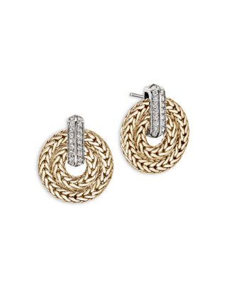 Click here for John Hardy 14K Yellow Gold Icon Diamond Woven Drop... prices
