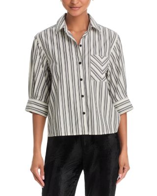Click here for rag & bone Lucia Striped Poplin Shirt prices
