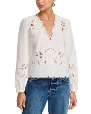 Click here for Farm Rio Richelieu Embroidered Top prices