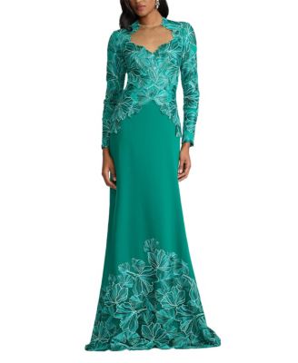 Click here for Tadashi Shoji Mireille Embroidered Tulle Gown prices