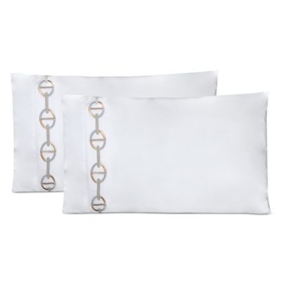 Click here for Dea Luxury Linens Chaine Embroidered Sateen Pillow... prices