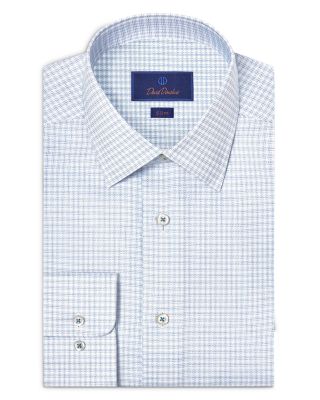 Click here for David Donahue Slim Fit Stretch Twill Check Dress S... prices
