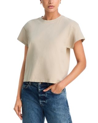 Click here for rag & bone Distressed Washed Kelly Boxy Tee prices