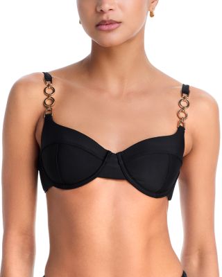 Click here for Ramy Brook Mona Embellished Bikini Top prices