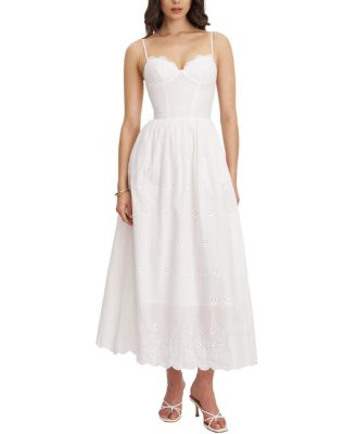 Click here for Miss Circle Oberon Cotton Eyelet Lace-Up Back Maxi... prices