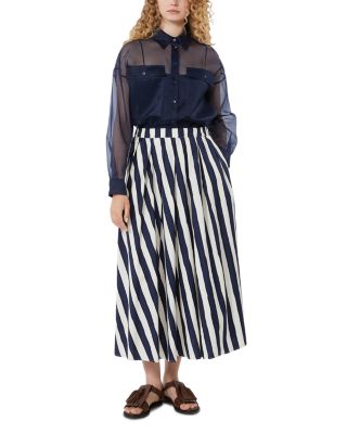 Click here for Weekend Max Mara Wkduomo Pleated Poplin Skirt prices