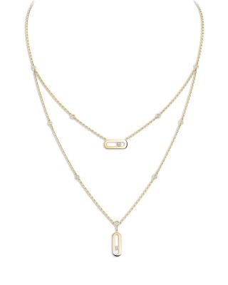 Click here for Messika 18K Yellow Gold Move Uno Diamond Layered N... prices