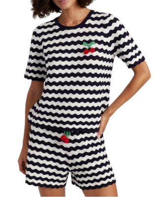 Click here for Chinti & Parker Womens Cherry Crochet Tee prices