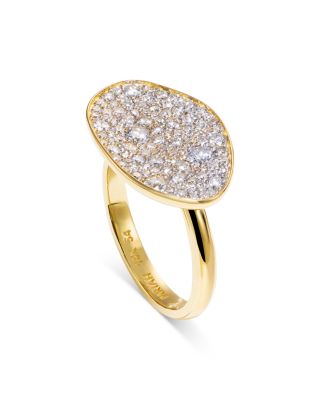 Click here for By Pariah 14K Yellow Gold Diamond Cluster Oval Rin... prices