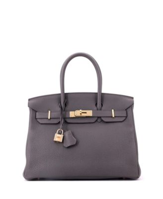Click here for Pre-Owned HERMES Birkin 30 Handbag Grey Togo with... prices