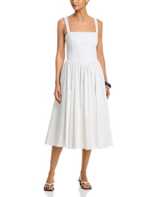 Click here for French Connection Sateen Flare Midi Dress prices