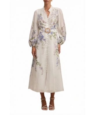 Click here for Ever New Womens Sheridan Placement Print Midi Dres... prices