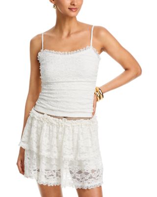 Click here for Aqua Lace Ruffle Tank - Exclusive prices