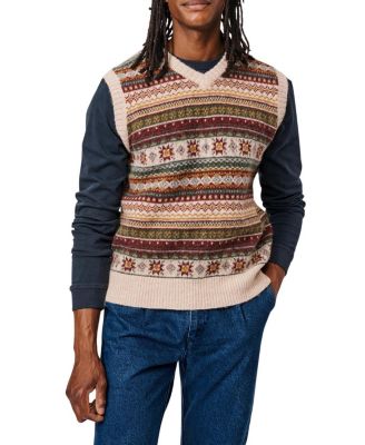 Click here for Aubin Fair Isle Slipover Wool Vest prices