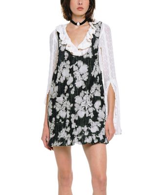 Click here for Anna Sui Rose Illusion Denim Ruffle Jumper prices