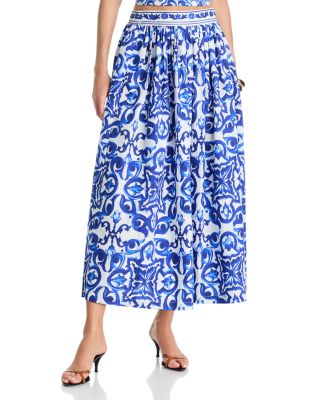 Click here for Aqua Tile Midi Skirt - Exclusive prices