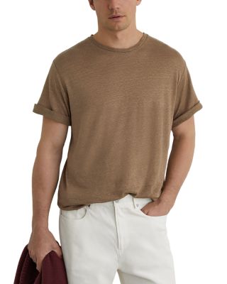 Click here for Reiss Langley Relaxed Fit Linen T-Shirt prices
