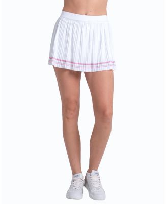 Click here for Lucky in Love Womens Woven Strokes Pleated Skirt prices