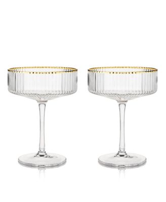 Click here for Viski Meridian Crystal Coupe Glasses  Set of 2 prices
