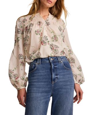 Click here for Mint Velvet Womens Floral Smocked Peasant Blouse prices