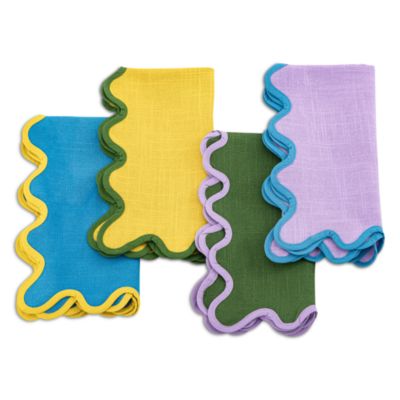 Click here for Lulu Powers Scallop Dinner Napkins  Set of 4 prices