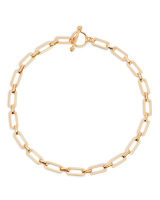 Click here for Ettika Golden Flat Rectangle Chain Necklace  18 prices