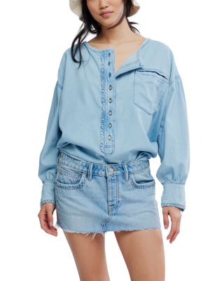Click here for Free People Lainey Low Rise Denim Mini Skirt prices