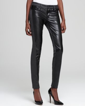 SOLD design lab Pants - Ponte and Faux Leather | Bloomingdale's
