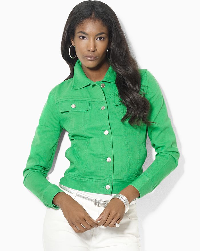 Ralph Lauren Petites Stretch Jean Jacket | Bloomingdale's