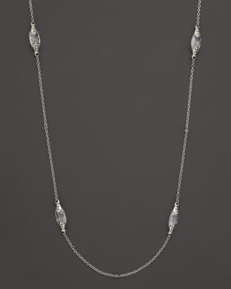 LAGOS Sterling Silver Prism White Topaz Chain Necklace, 36 ...