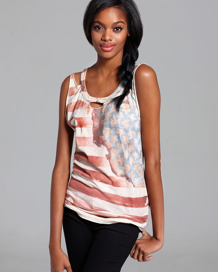 CHASER Tank - Vintage Flag Deconstructed Muscle | Bloomingdale's