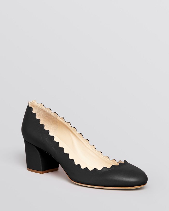 Chloé Pumps - Scallop Block Heel | Bloomingdale's