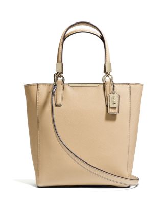 COACH Madison Mini North/South Tote in Saffiano Leather | Bloomingdale ...