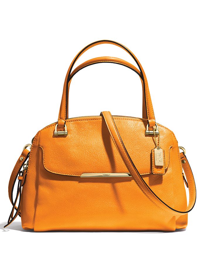 COACH Madison Small Georgie Satchel in Leather | Bloomingdale's
