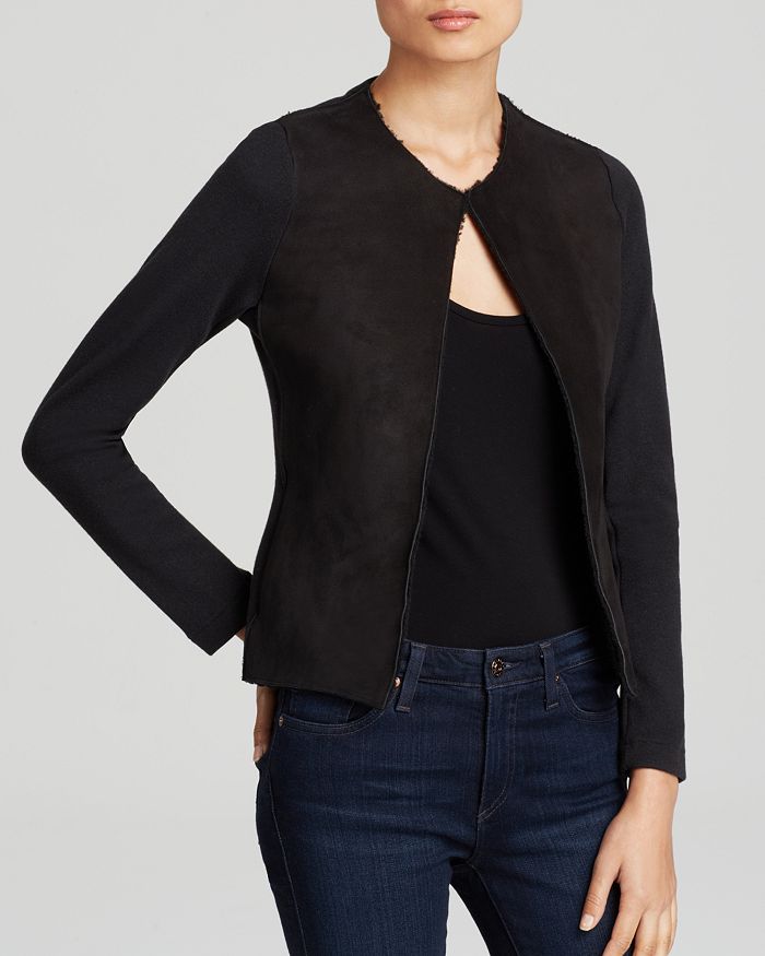 Majestic Filatures Majestic Suede Front Wool Jacket | Bloomingdale's