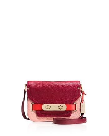 COACH Swagger Small Shoulder Bag in Colorblock Pebble Leather ...